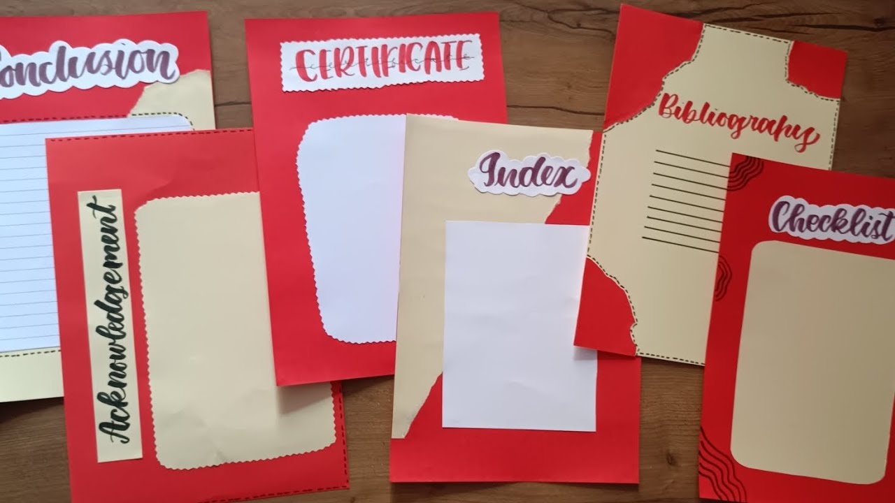 Main sheets decoration idea| DIY aesthetic project sheets - YouTube