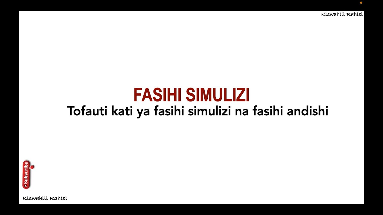 makundi ya fasihi | tofauti ya fasihi simulizi na fasihi andishi - YouTube