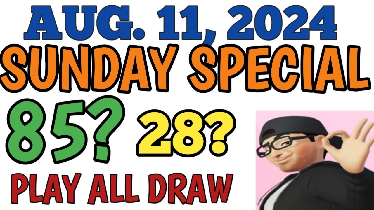SUNDAY SPECIAL GUIDE 2815 PICK 3🔥 AUG. 11, 2024 - YouTube