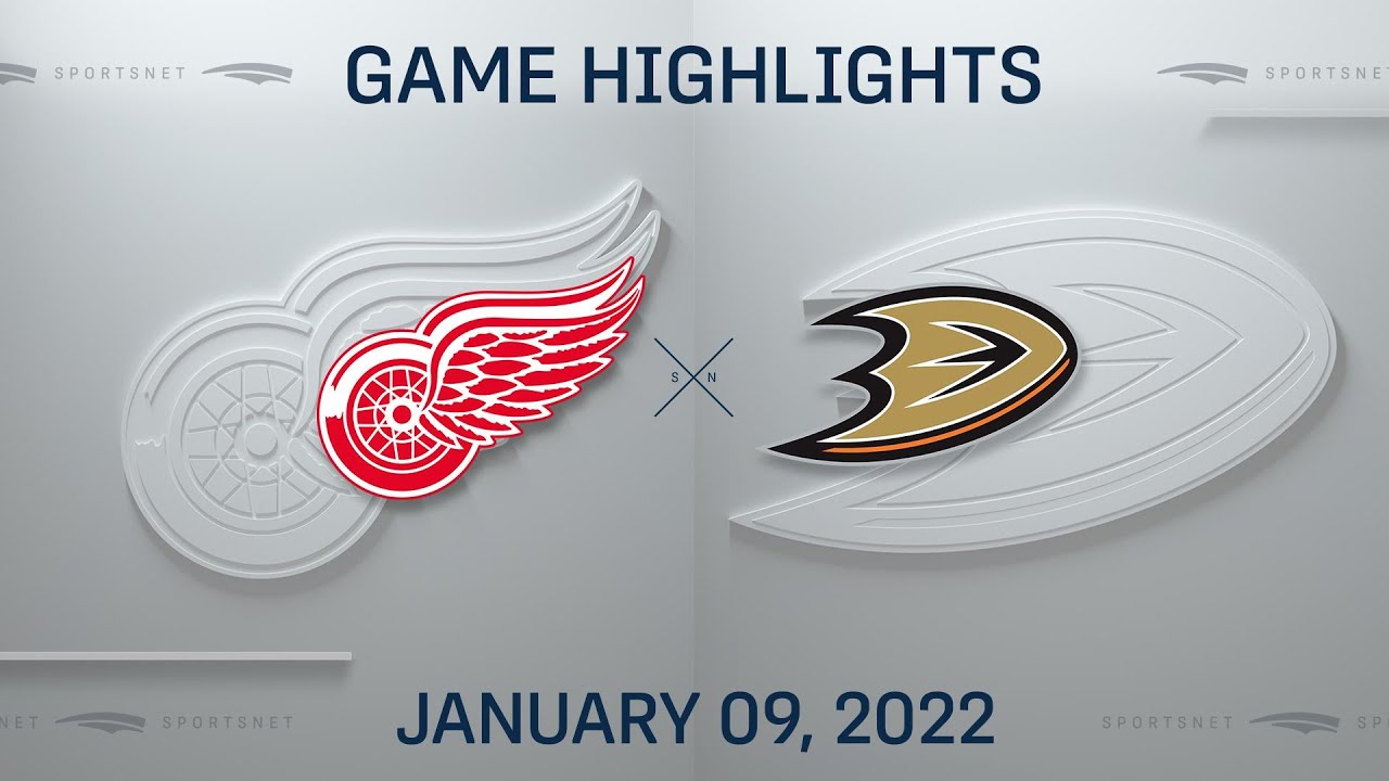 NHL Highlights | Red Wings vs. Ducks - Jan. 9, 2022 - YouTube