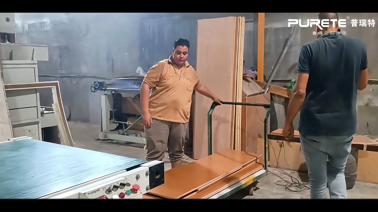 MDF painting machine in Egypt - YouTube