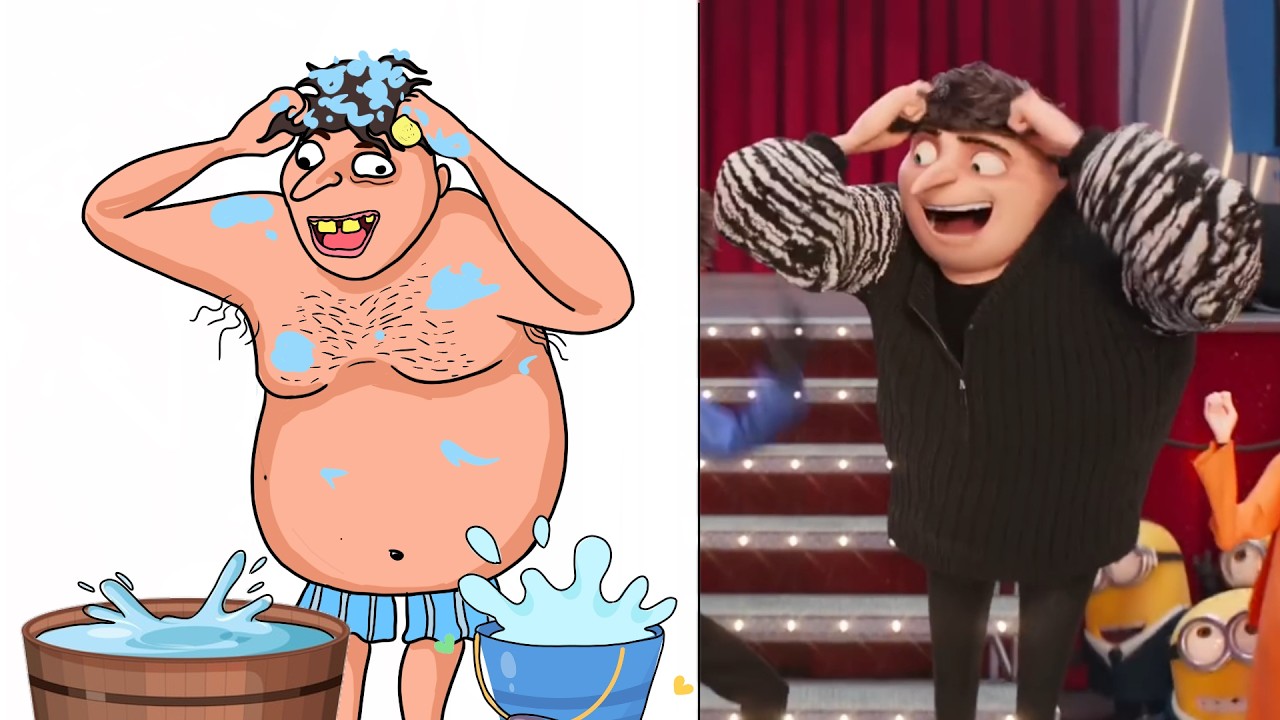 Despicable me 4 - funny cartoon drawing meme 😂 | Gru maxine sing ...