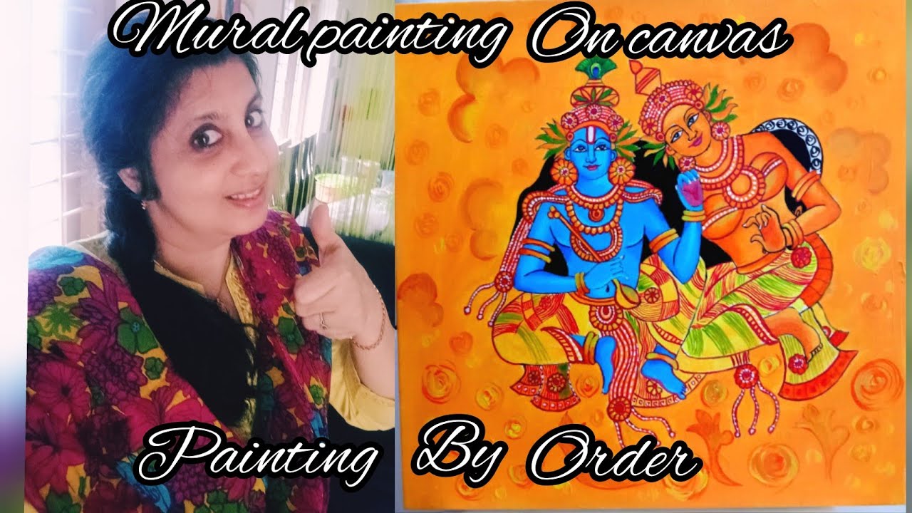 Mural painting on canvas |Painting by order |Artist Swapna saliml - YouTube