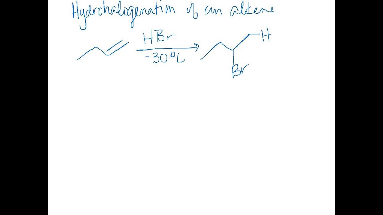 Hydrohalogenation of alkene - YouTube