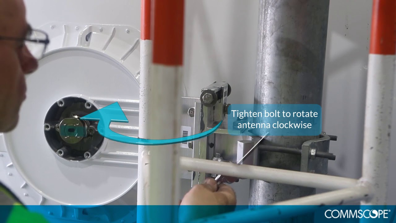 Alignment 0.9m antenna microwave - YouTube