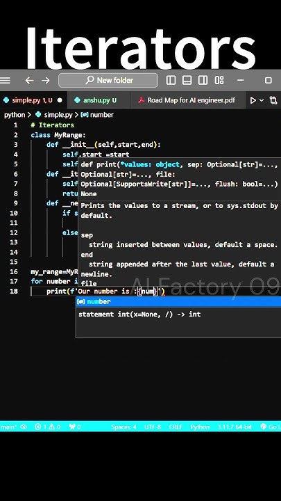 Iterator Object S Method In Oops Shorts Python Program Education Programming Objects