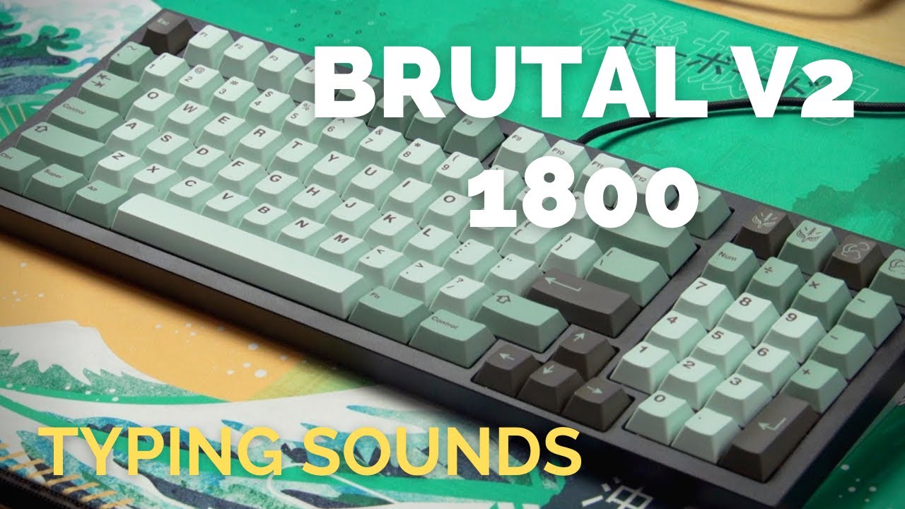 Typing Sounds: Brutal V2 1800 with Cherry Blossoms @MechMerlin