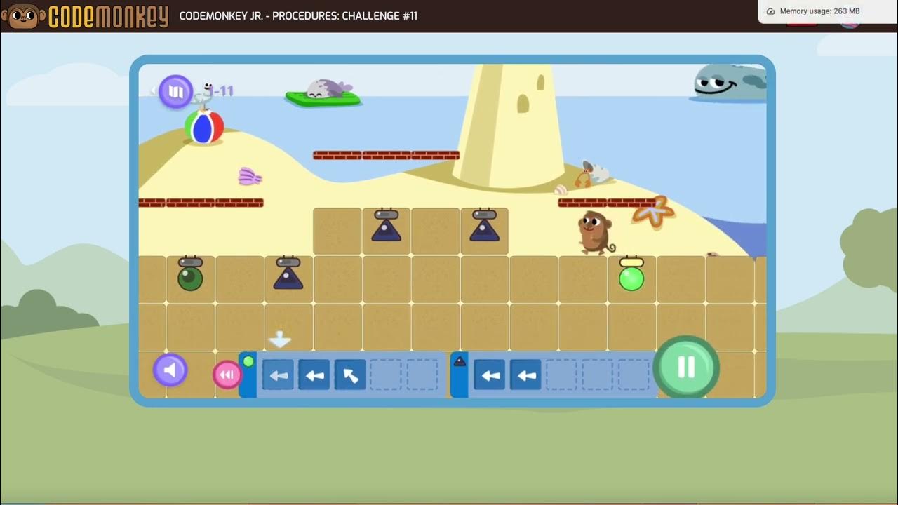 CodeMonkey Jr Procedures 11 - YouTube