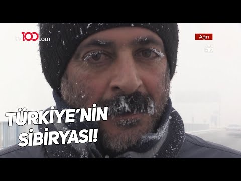 Ağrı'da soğuk kirpikleri dondurdu