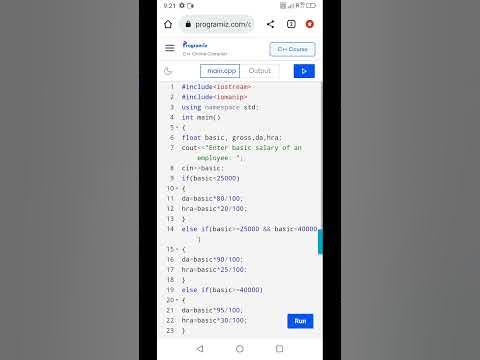 11th computer science practical program 1 GROSS SALARY - YouTube