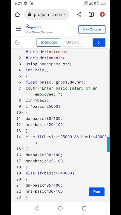 11th computer science practical program 1 GROSS SALARY - YouTube