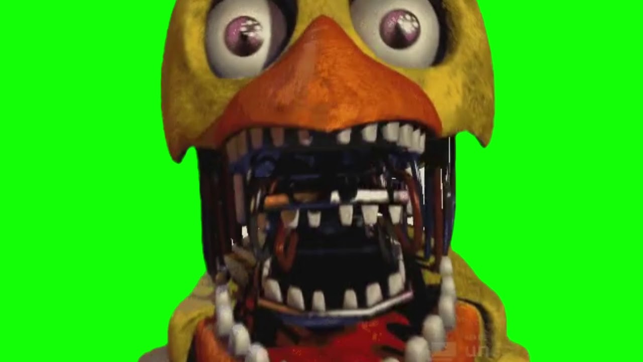 FNaF 2 || Withered Chica Jumpscare || Greenscreen - YouTube