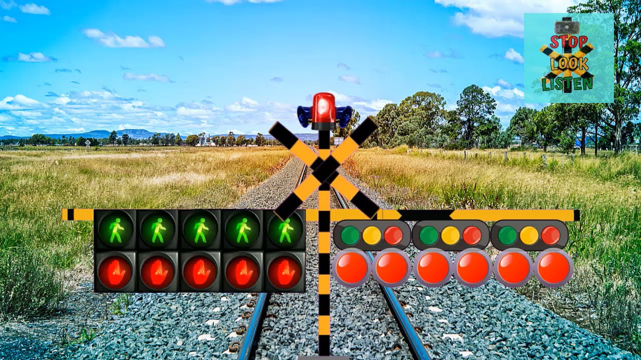 Railroad Crossing Animation #02 - YouTube