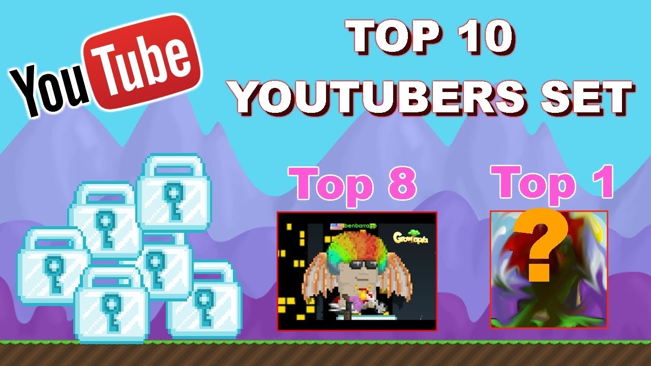 Growtopia | TOP 10 YOUTUBERS SETS! | ft. BenBarrage - YouTube