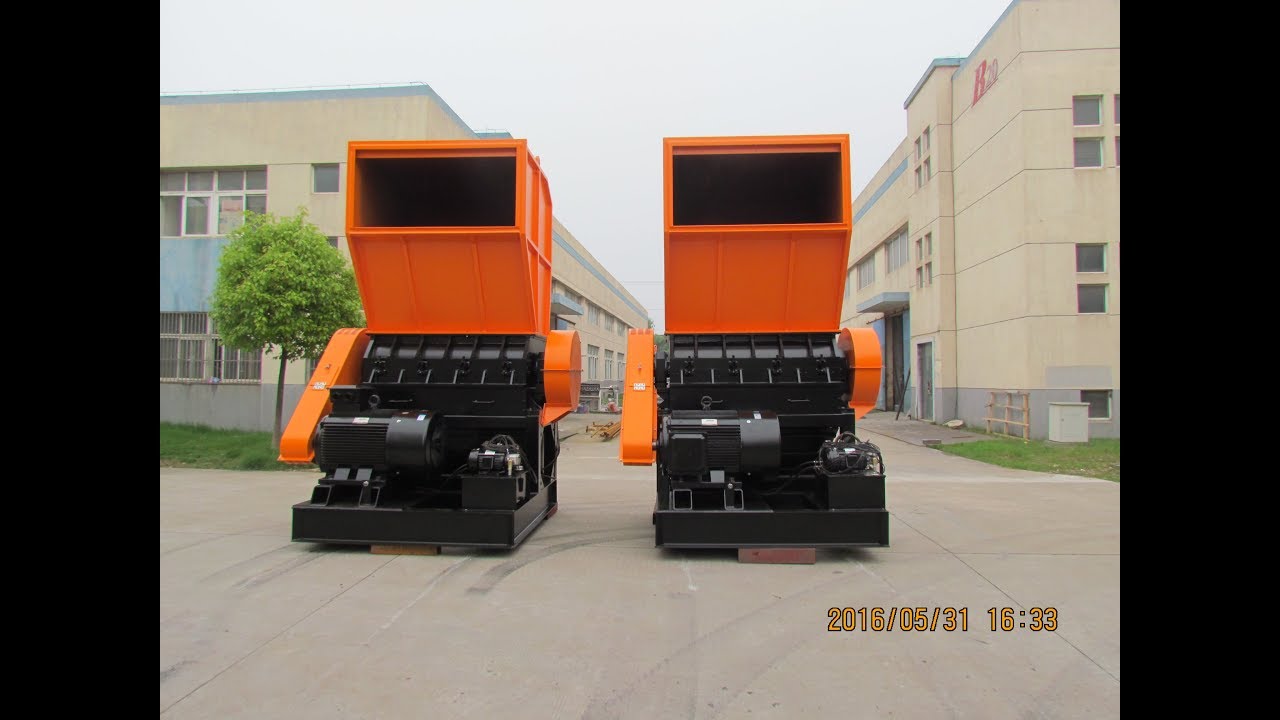 1500kg/h PE PP film crusher - YouTube