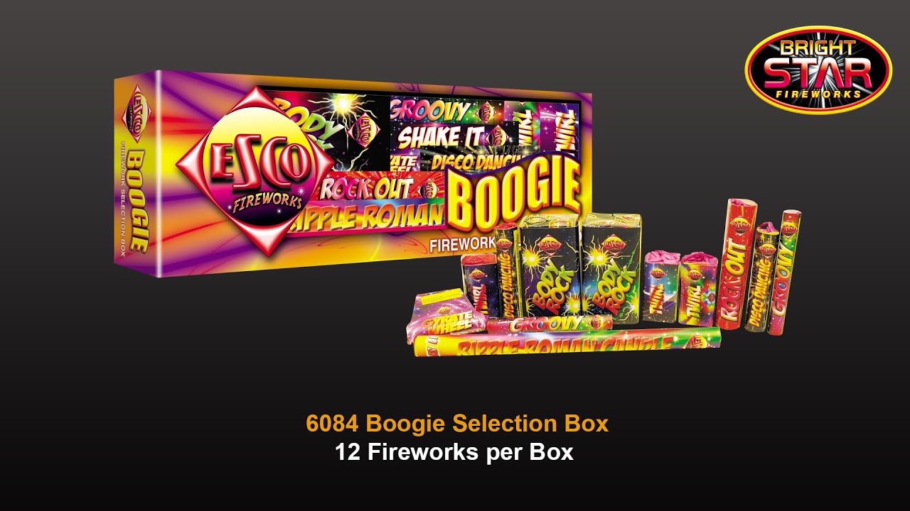 Bright Star Fireworks - 6084 Boogie Selection Box - YouTube