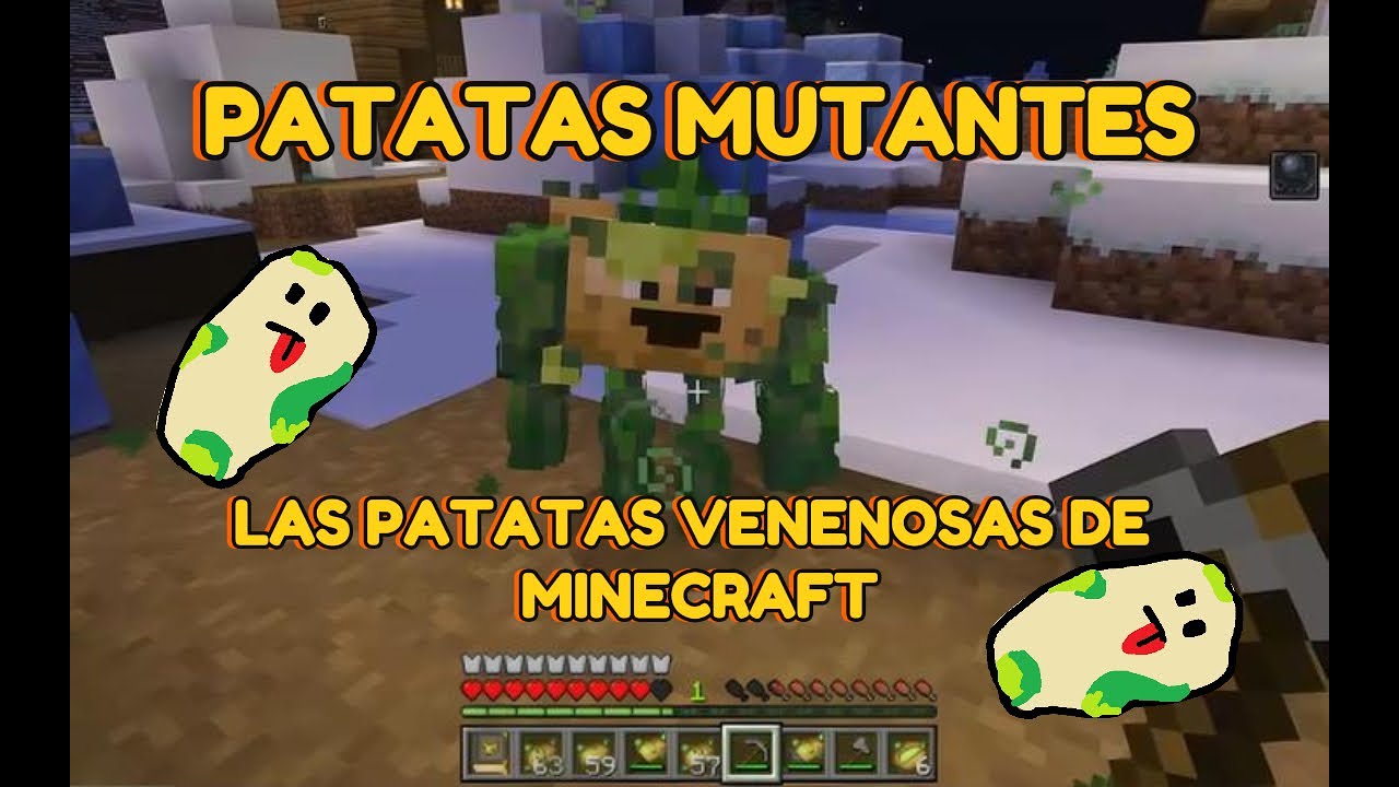 PATATAS VENENOSAS EN MINECRAFT 🥔☣️ POISONOUS POTATO - YouTube