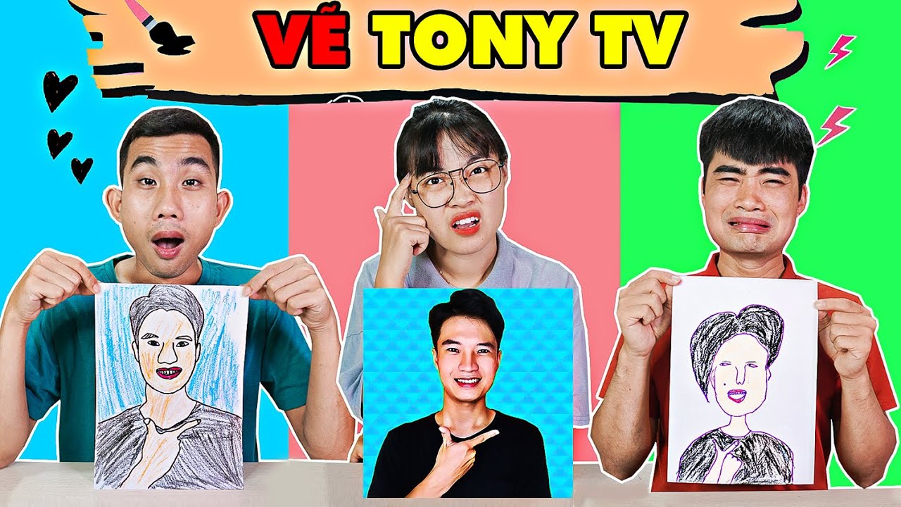 Gấu Đỏ TV - Thử Thách Vẽ TONY TV , MISTHY VÀ JACK - Người Chiến Thắng ...