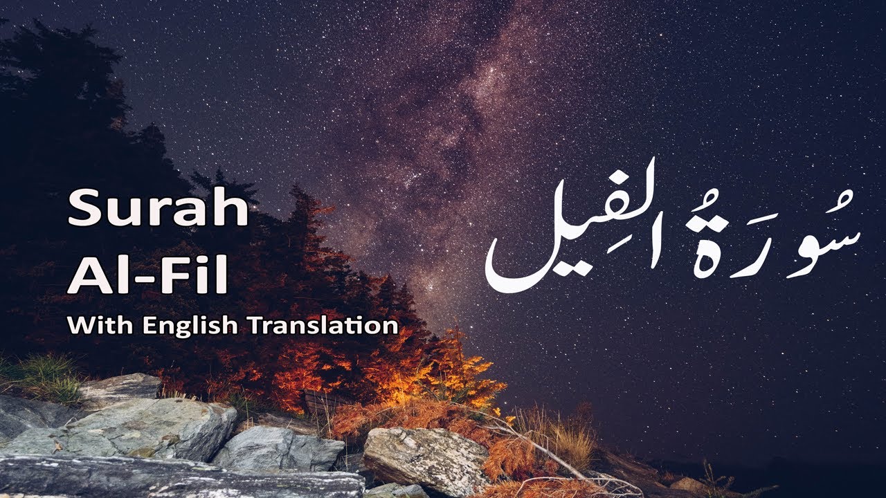 Surah Al Fil The Elephant Surah No 105 Translated in English Quran