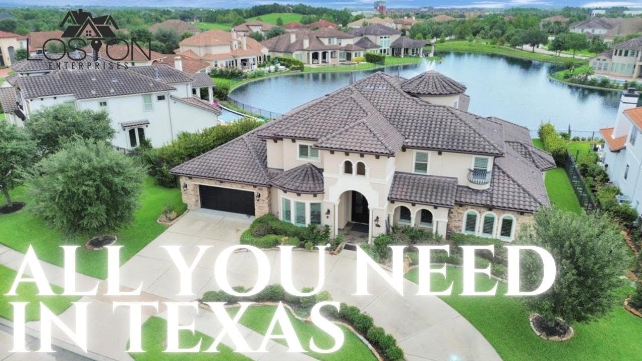 5 Bed 6 Bath Home Tour with Pool + Backyard Lake in Texas | 3 - Car ...