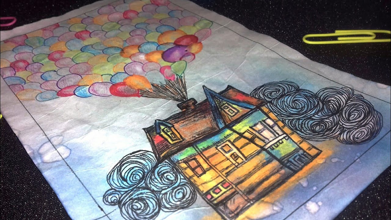 Watercolor illustration||up movie sence||mssart - YouTube
