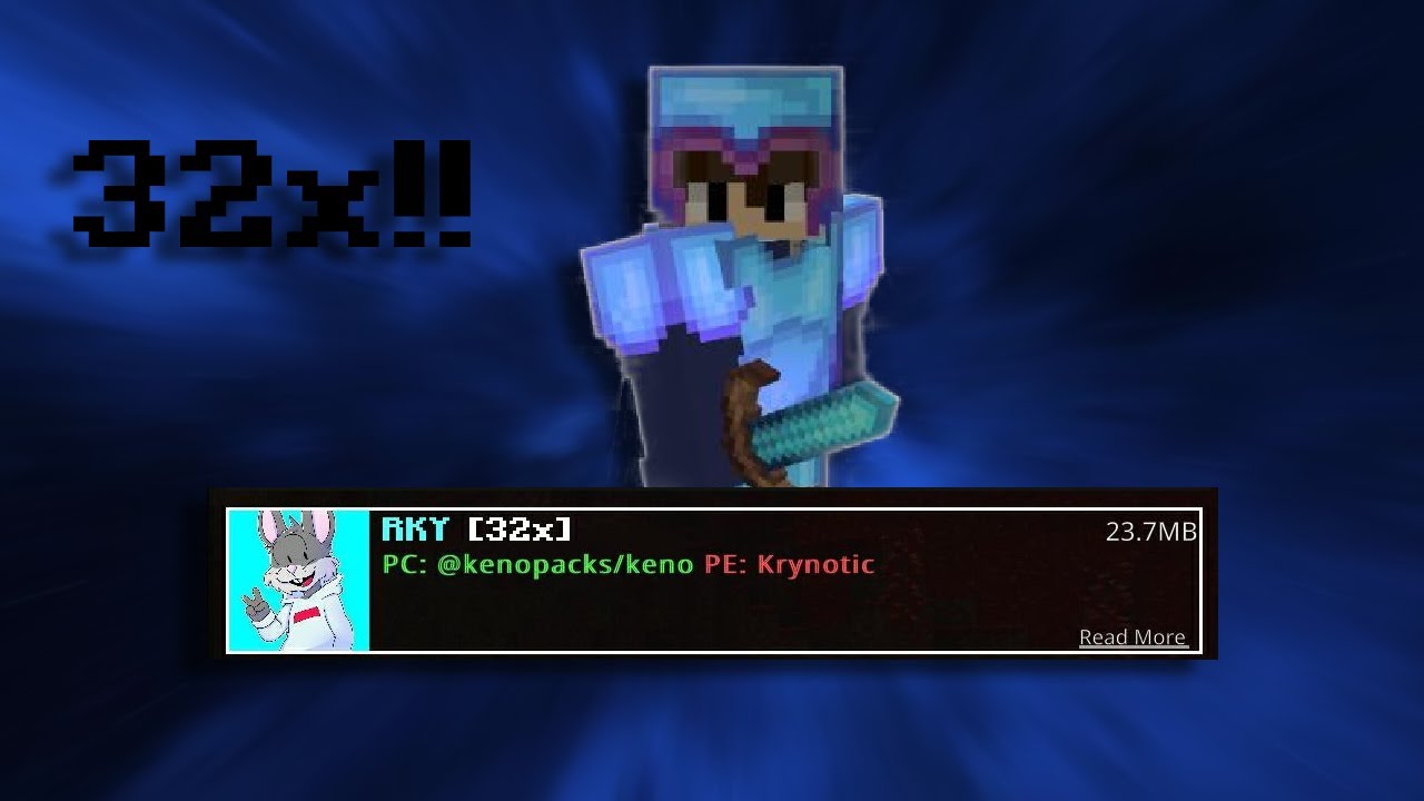 Rky 32x pack mcpe [fps boost] - YouTube