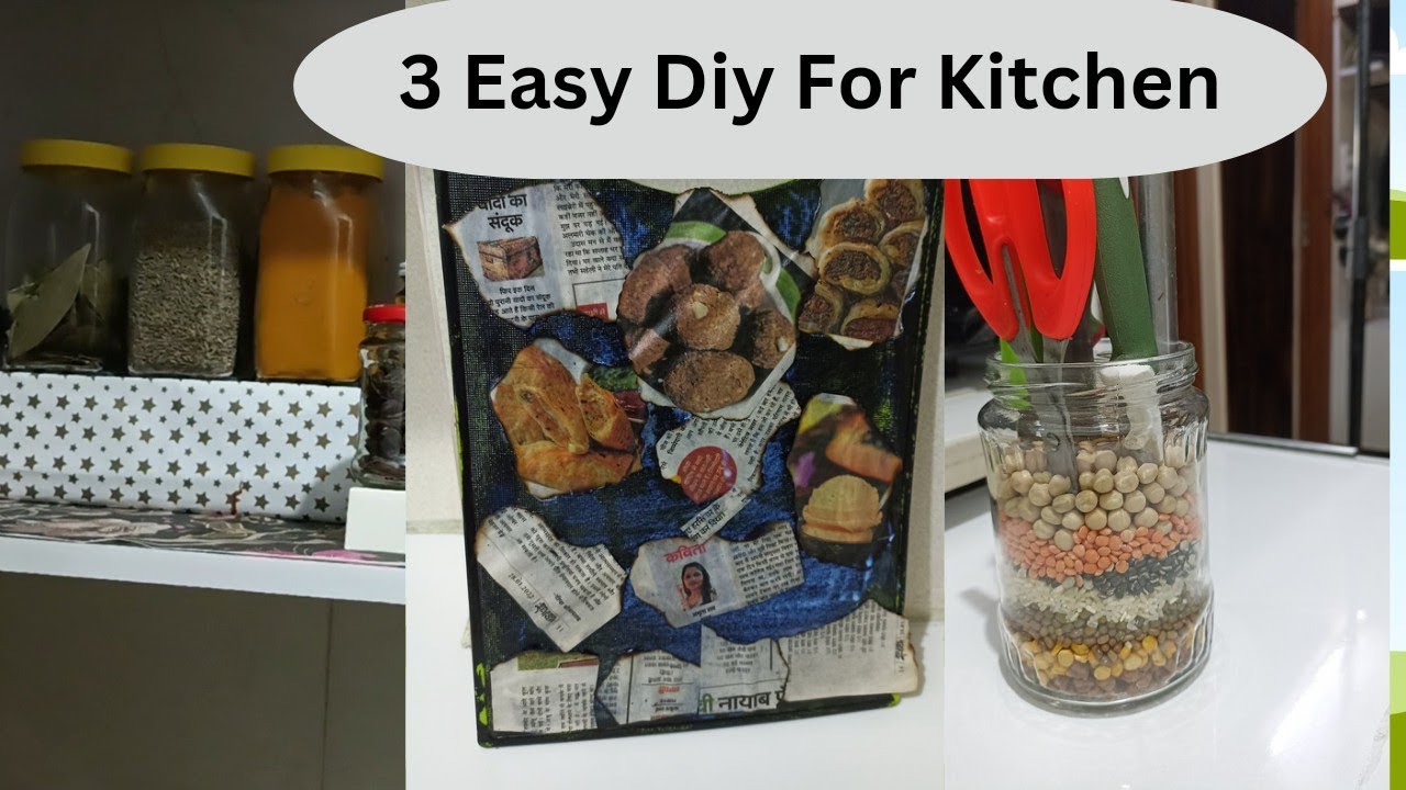 3 Easy Diy to Organize Kitchen | Diy Kitchen Organizer - YouTube