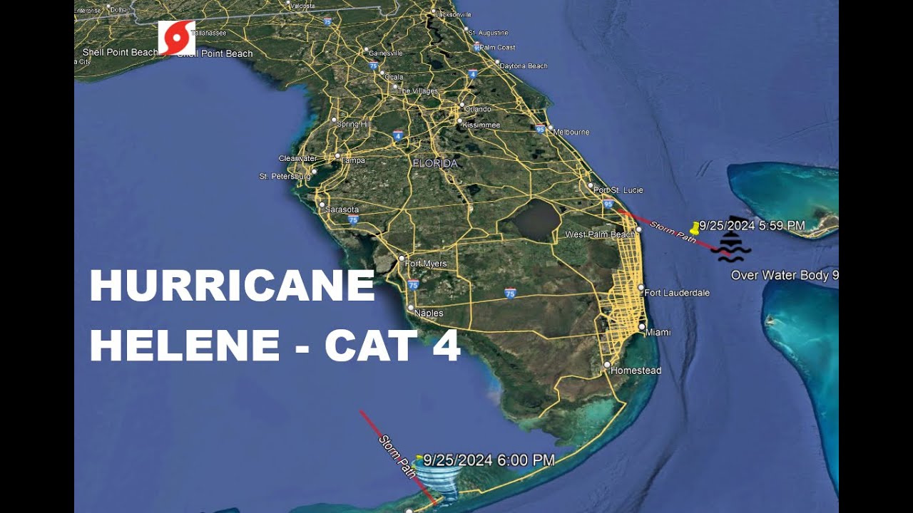 🔴 HURRICANE HELENE - CAT 4 at LandFall !!! - YouTube