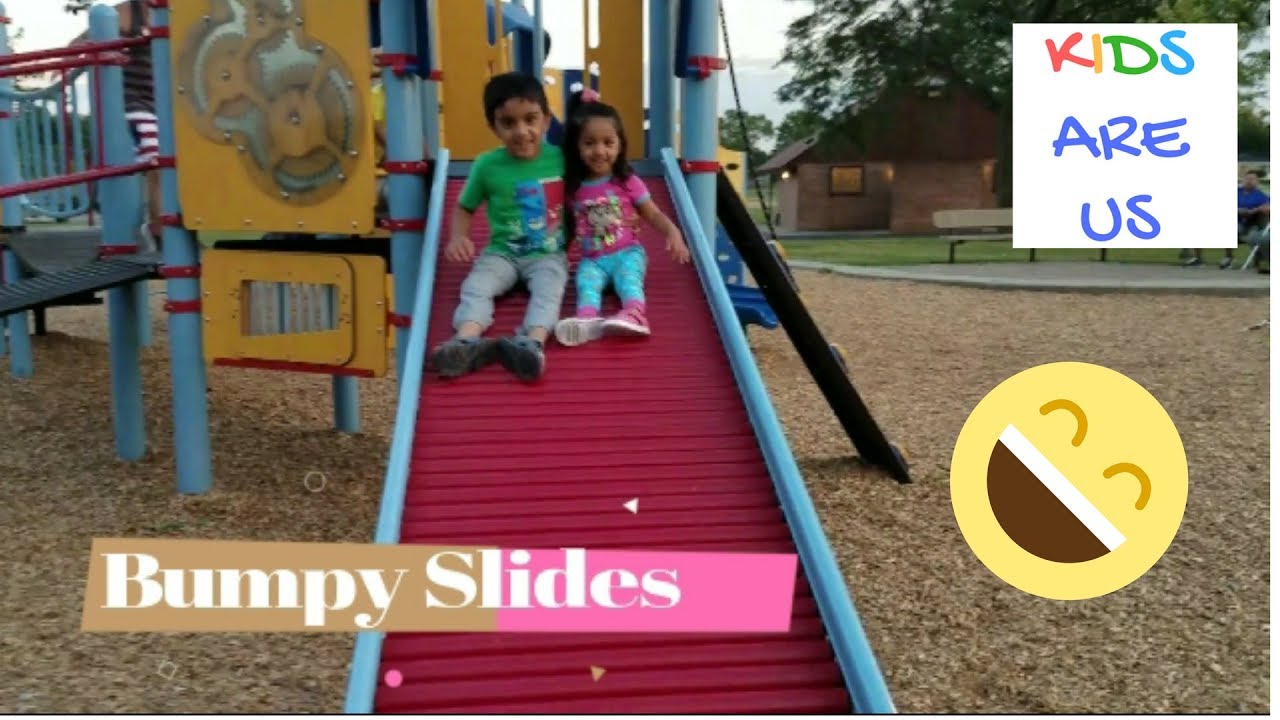 Playground bumpy slide | See kids enjoy the rolling bumpy slide with ...