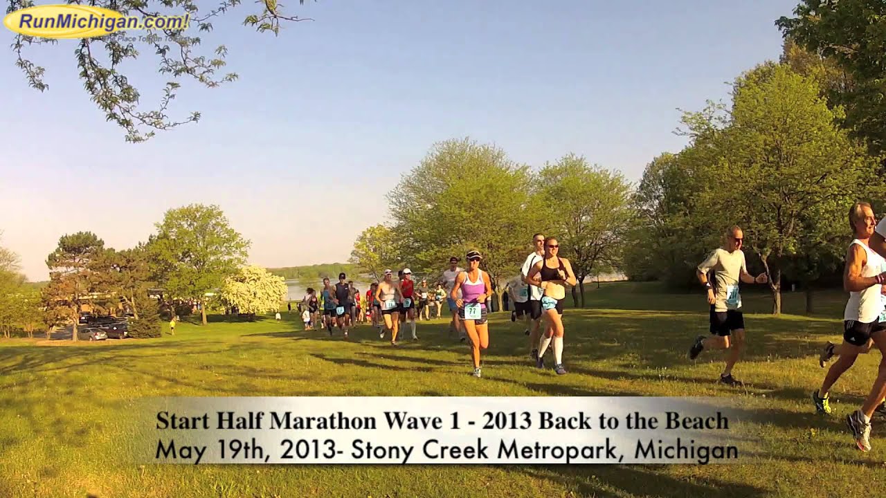 Half Marathon Start Wave 1 - 2013 Back to the Beach - YouTube