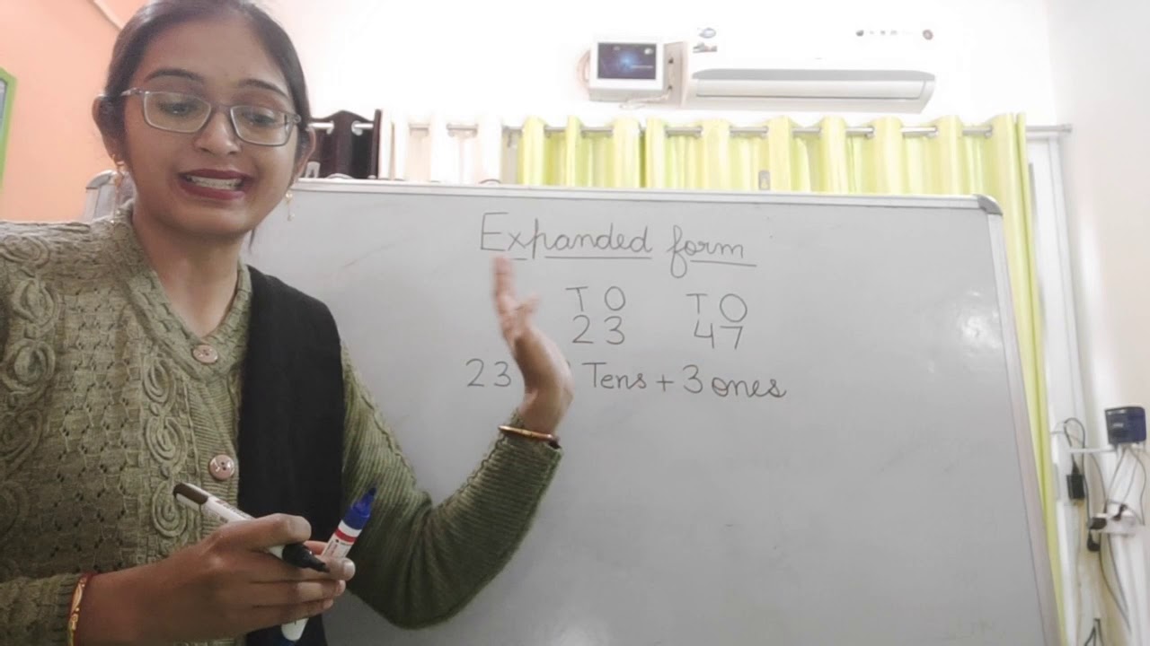 Expanded form of 2-digit numbers Class 1 - YouTube