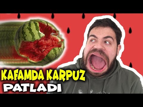 KAFAMDA KARPUZ KIRDIM 🍉 | KARPUZ YEME CHALLENGE /w BUSE DUYGU KARAKUŞ
