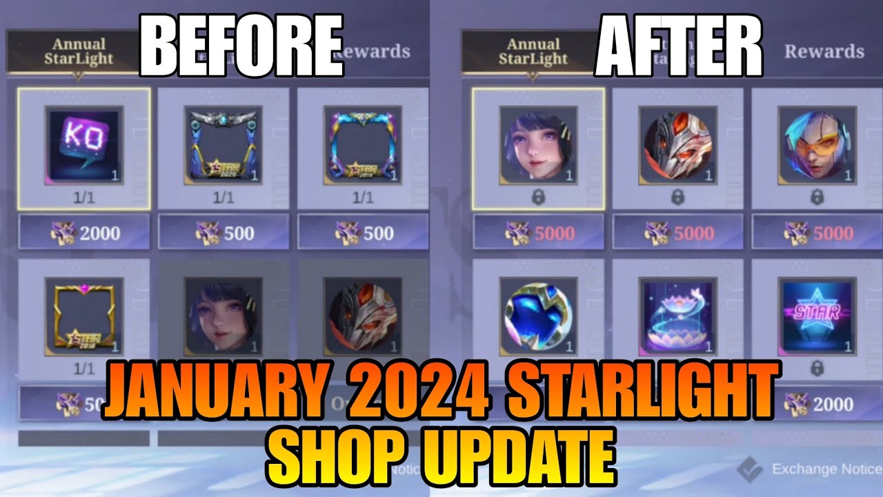 January 2024 Starlight Shop Update | MLBB - YouTube