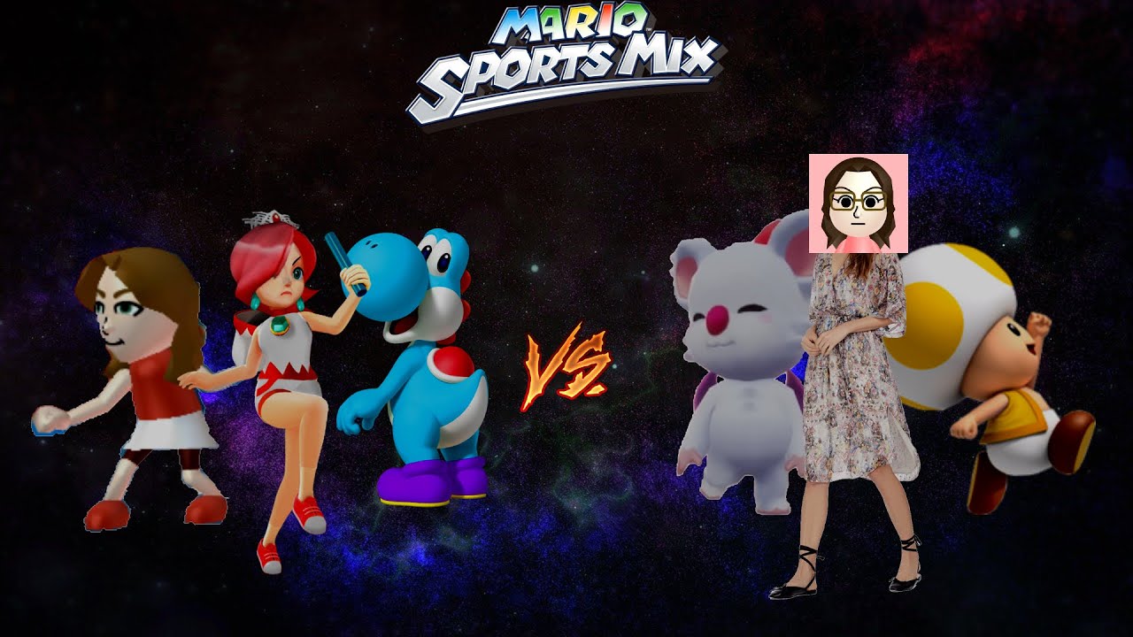 Mario Sports Mix - Basketball (3 players, Hard CPU) Exhibition Match ...