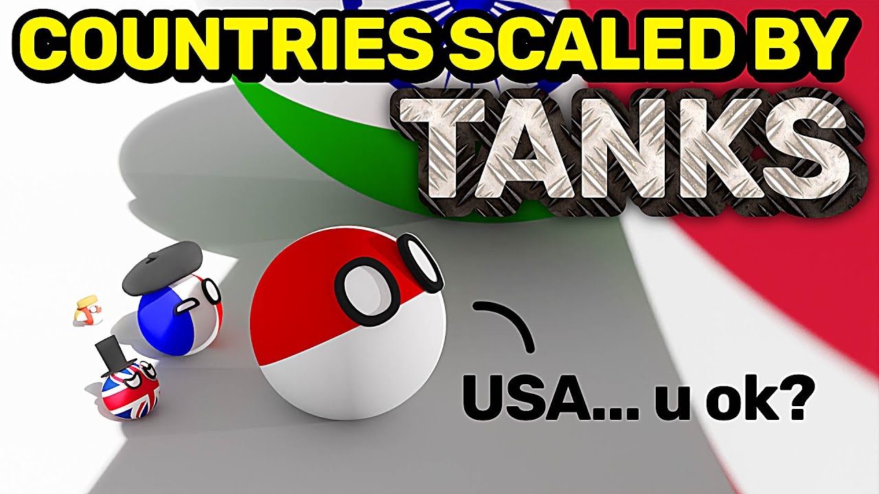 COUNTRIES SCALED BY TANKS | Countryballs Animation - YouTube