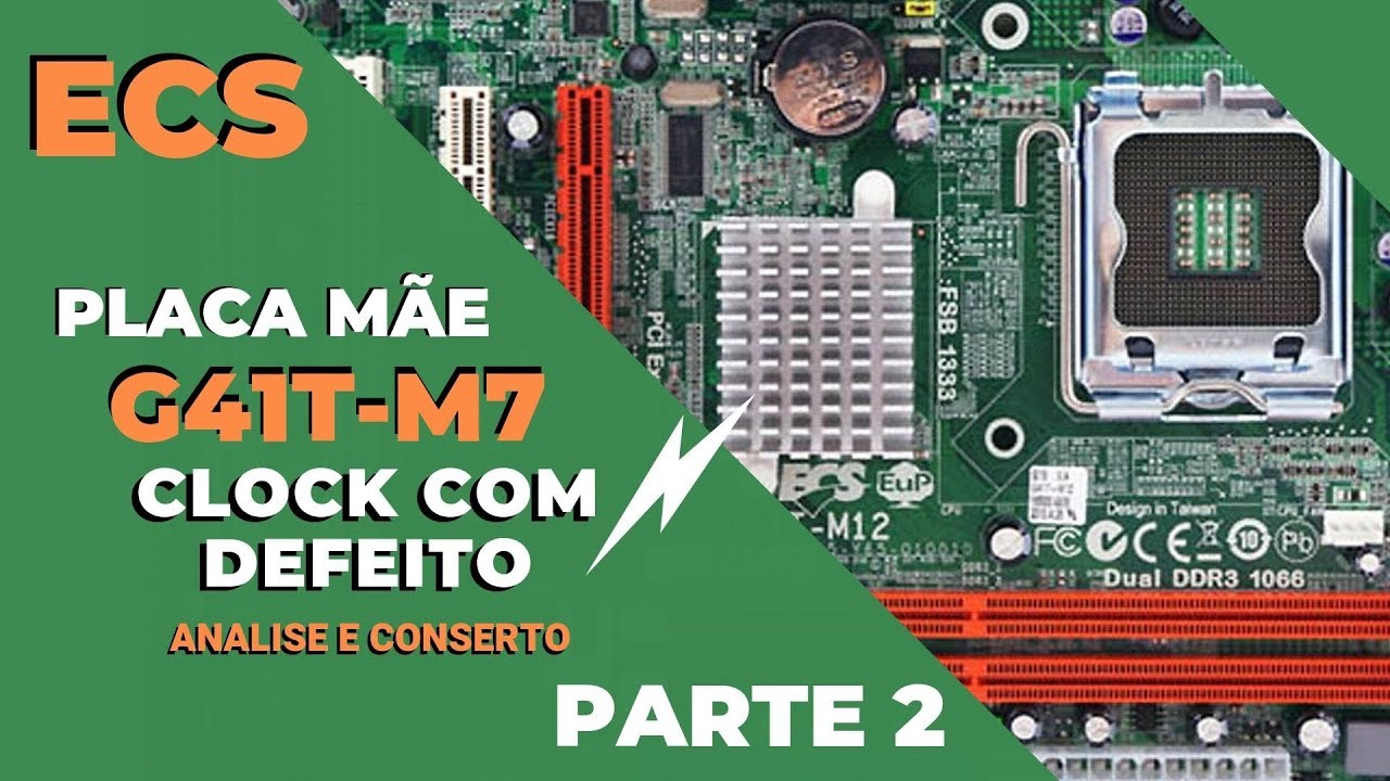 Conserto Placa mãe ECS G41T M7 - Gerador de Clock esquentando - YouTube