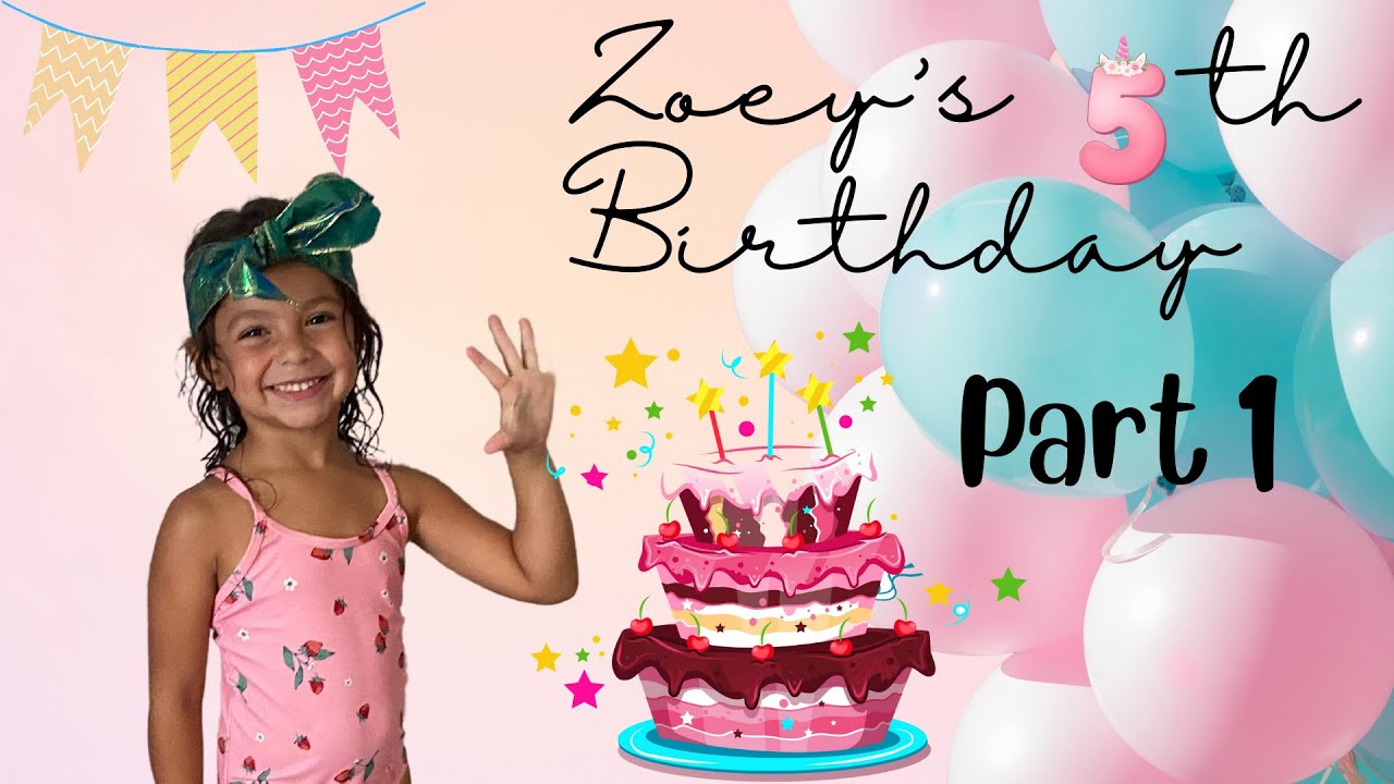Zoey's 5th Birthday PART 1!! Toy scavenger hunt, trampoline park ...
