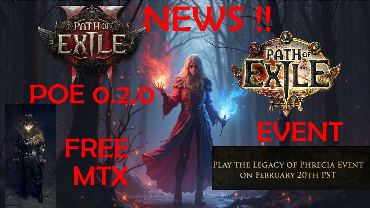 POE 2 Update 0.2.0 DATE REVEALED! 🎉 POE 1 Event Launch & FREE MTX ...