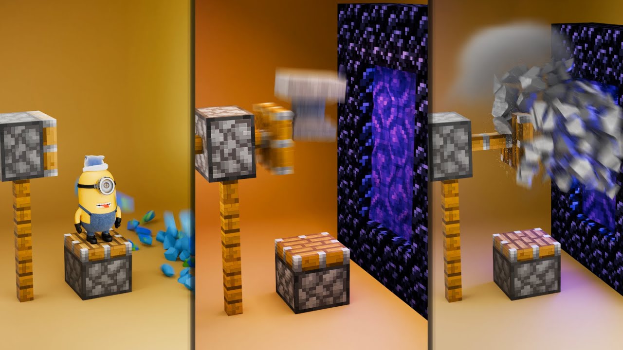 Satisfying Minecraft Pistons vs. Real Life [Compilation] - YouTube