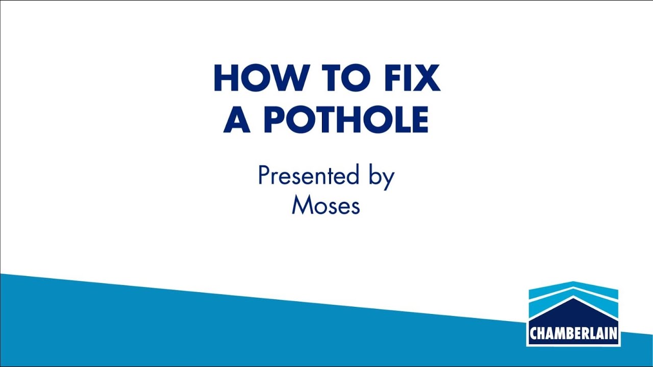 Chamberlain - DIY How-To Series: How to fix a pothole - YouTube