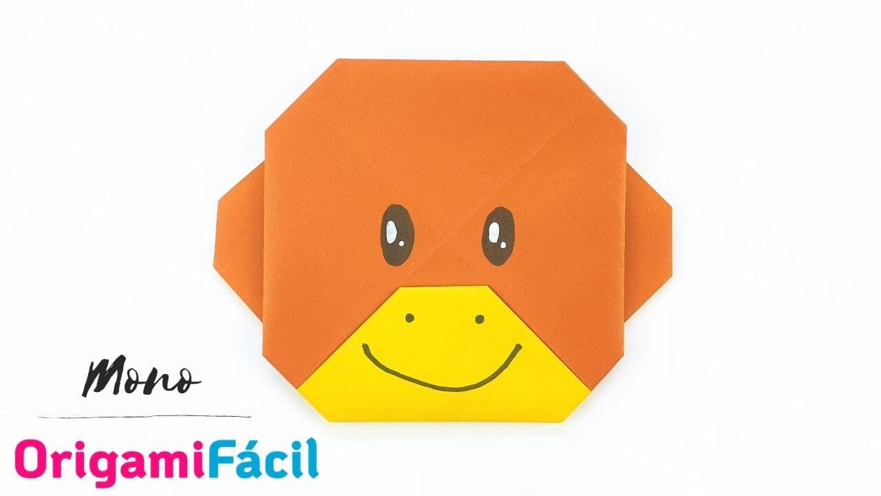 🐵 Mono de papel fácil – Papiroflexia de animales - YouTube