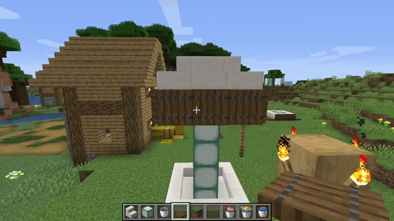 como hacer una pecera moderna en minecraft - YouTube