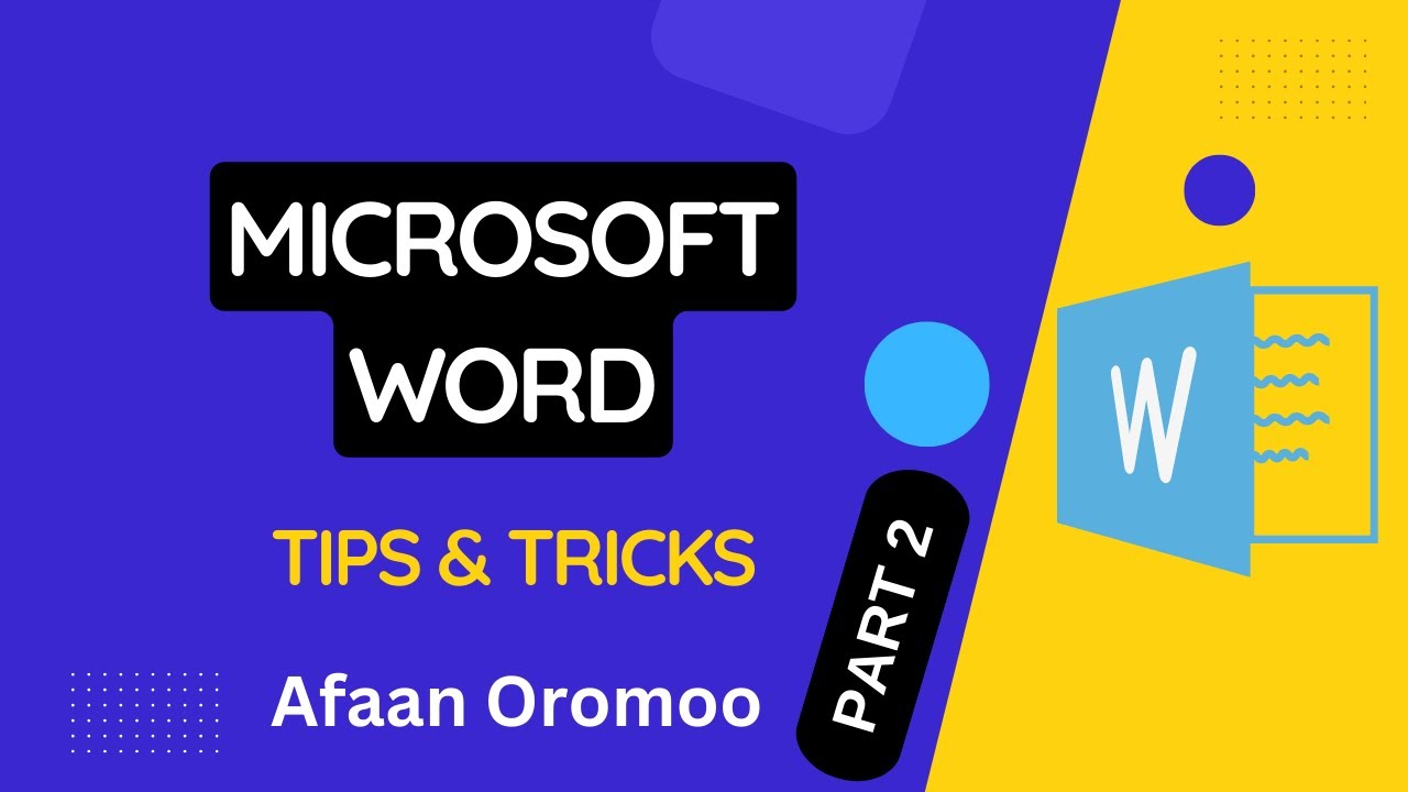 Wantoota Baayyee Barbaachisoo Ms Word irratti fayyadamnu || Microsoft ...