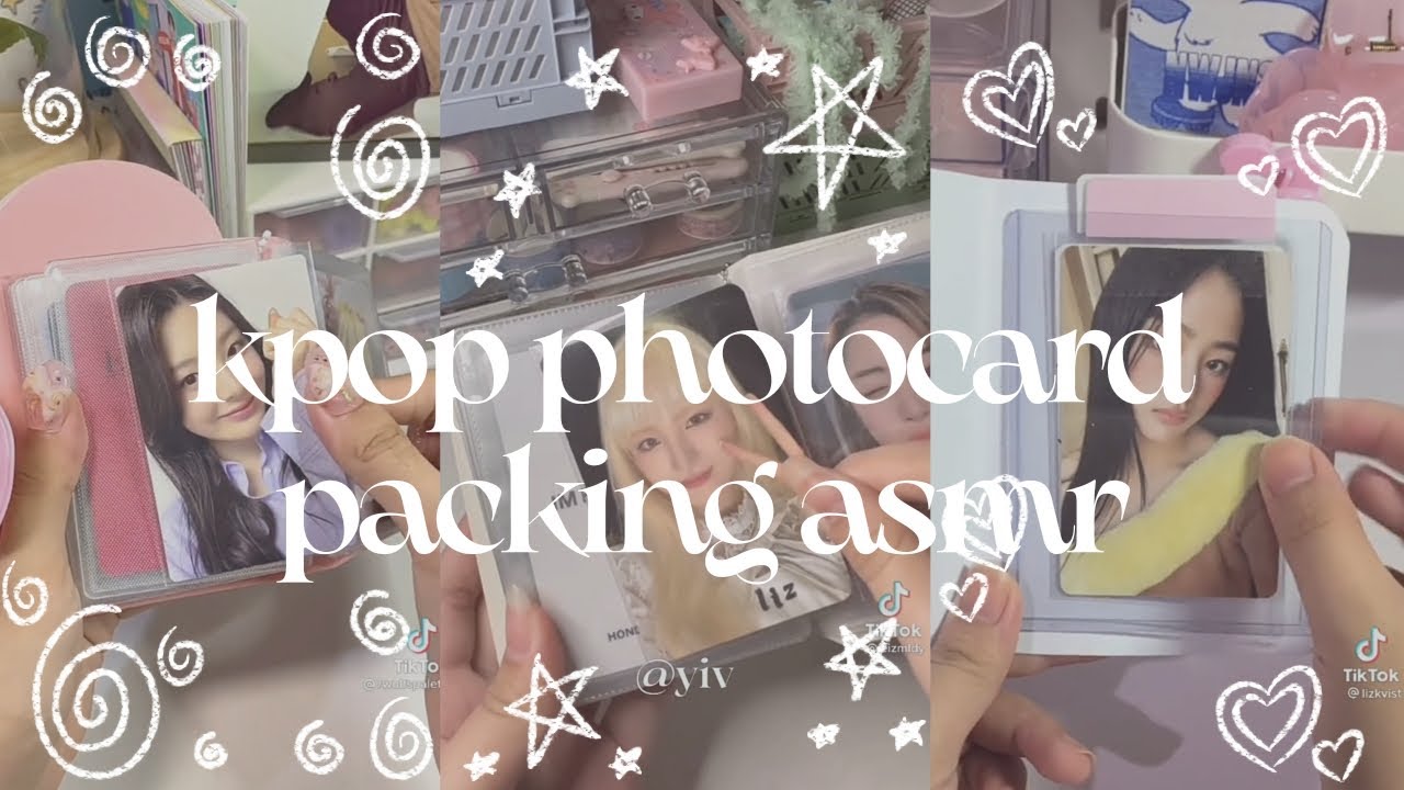 [ ⩩10 ] kpop photocard packing asmr 🧸🧺 | yiv 🥡 - YouTube