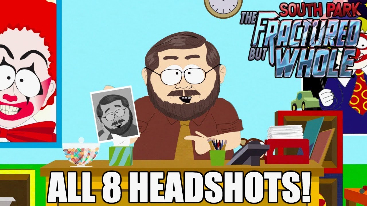 All 8 Mr. Adam's Headshots Locations | South Park: The Fractured But ...