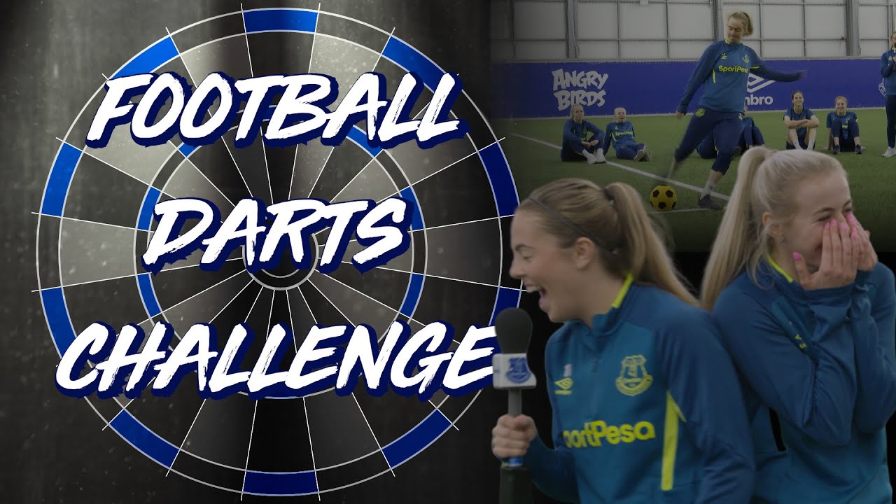 FOOTBALL DARTS CHALLENGE! | EVERTON WOMEN TOURNAMENT - YouTube