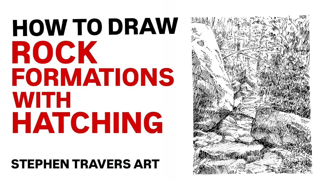 The Secret for Drawing Realistic Rock Formations - YouTube