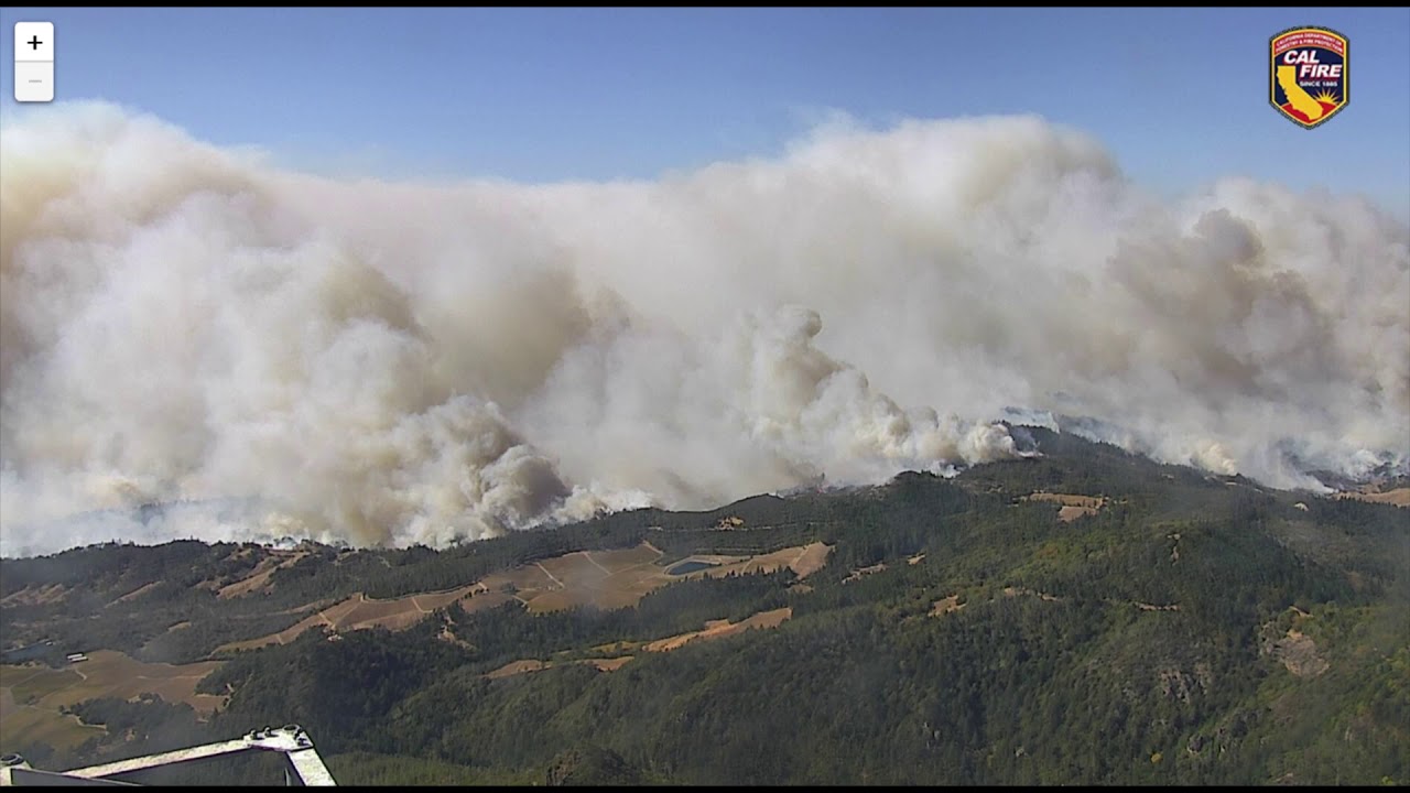 Kincade Fire 27 October, 2019, Time Lapse, noon to 8 pm - YouTube