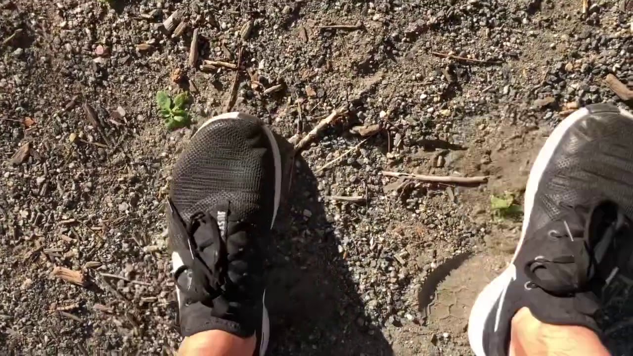 ASMR shuffling feet on gravel, oddly satisfying - YouTube