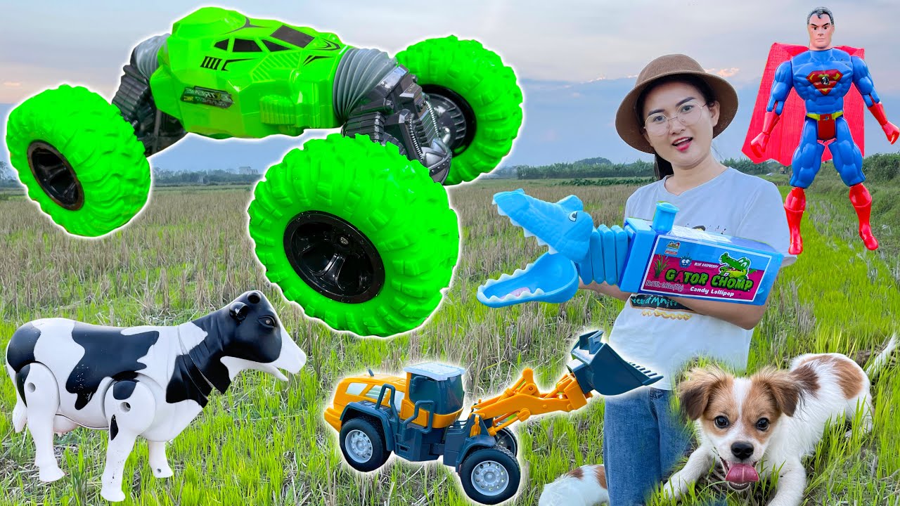Con chó của Changcady thi tìm đồ cùng xe địa hình, tìm được đồ chơi con ...